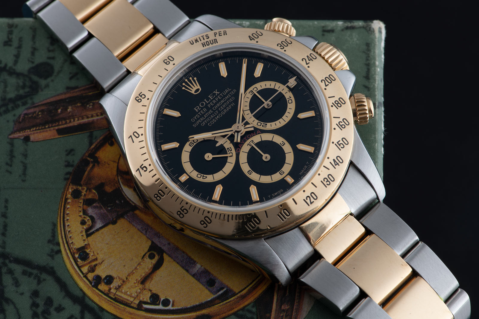 Rolex Daytona 16523 Black Dial Steel and 18kt Yellow Gold – Excellent ...