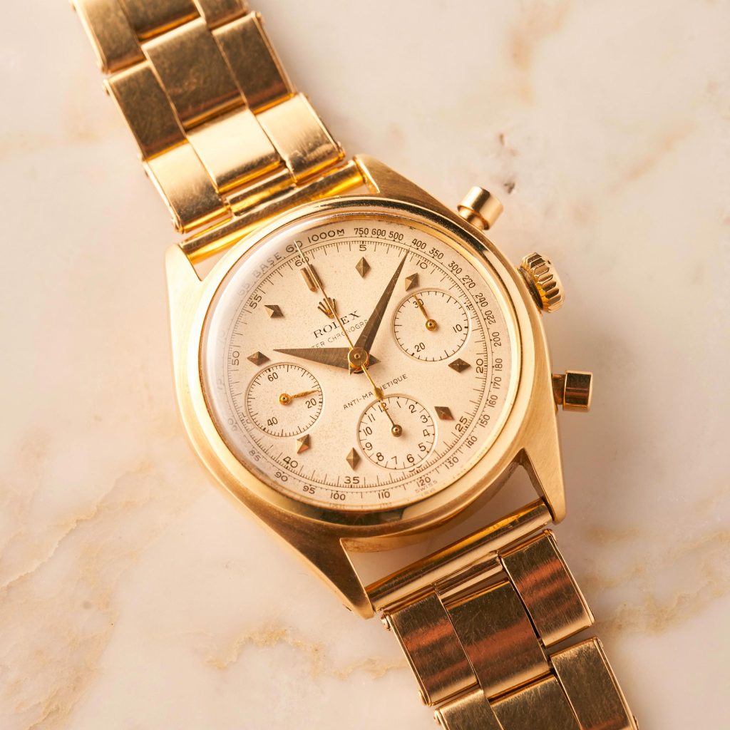 Rolex Chronograph 6034 Pre-Daytona Monoblock Case 18K Yellow Gold ...