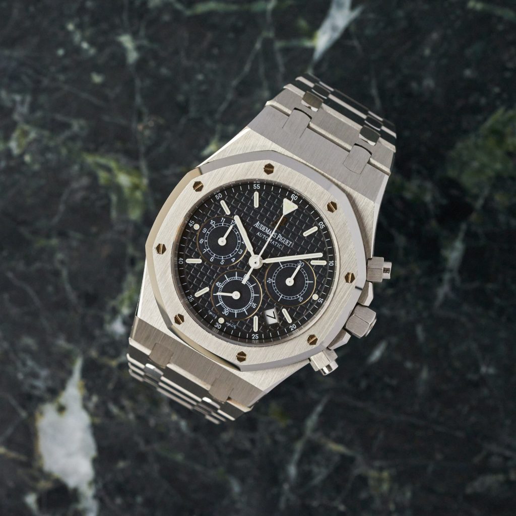 Royal Oak Chronograph 25860ST Blue Tapisserie Dial – AP Warranty ...