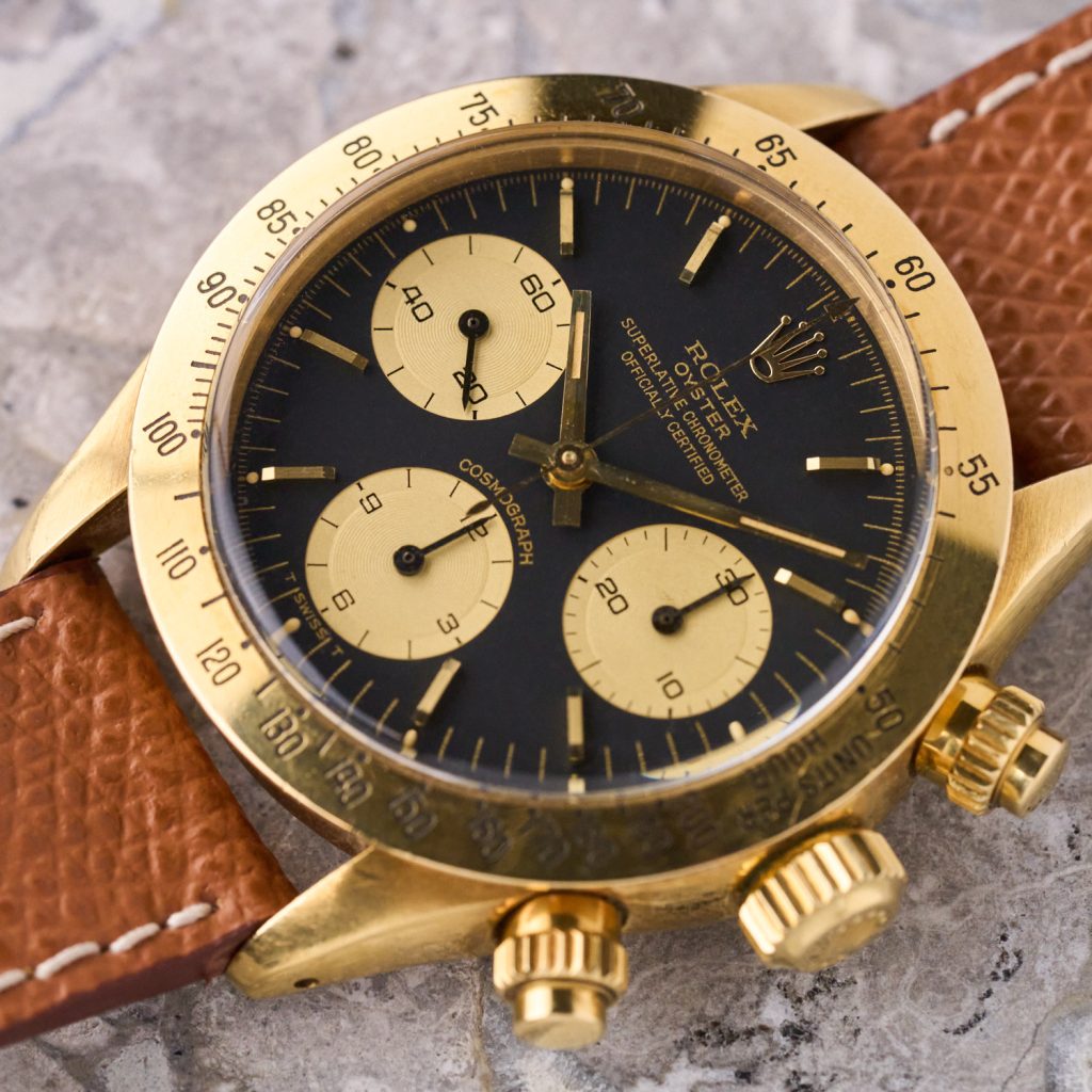 Rolex Daytona 6265 – 18K Yellow Gold – Black Dial – Rolex Warranty ...