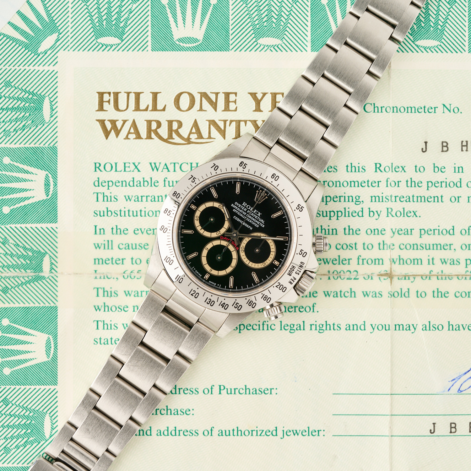 Rolex Daytona 16520 Zenith “R9” Serial – Black Floating Dial – 200 ...